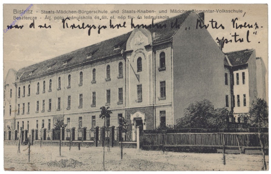 Bistrita (Bistritz), Staats-Mädchen-Bürgerschule und Staats-Knaben- und ...
