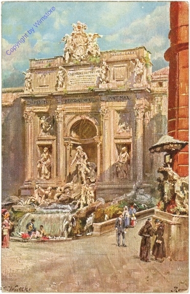 Roma (Rom), Palazzo Poli mit Fontana di Trevi - Numismatik & Schmuck ...