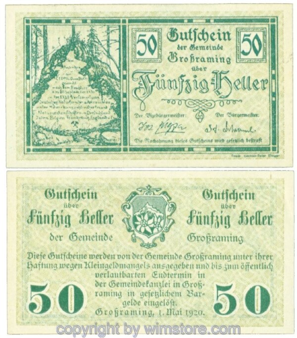 Gross-Raming, J00296II, 50 Heller; 1 - Numismatik & Schmuck Walkner
