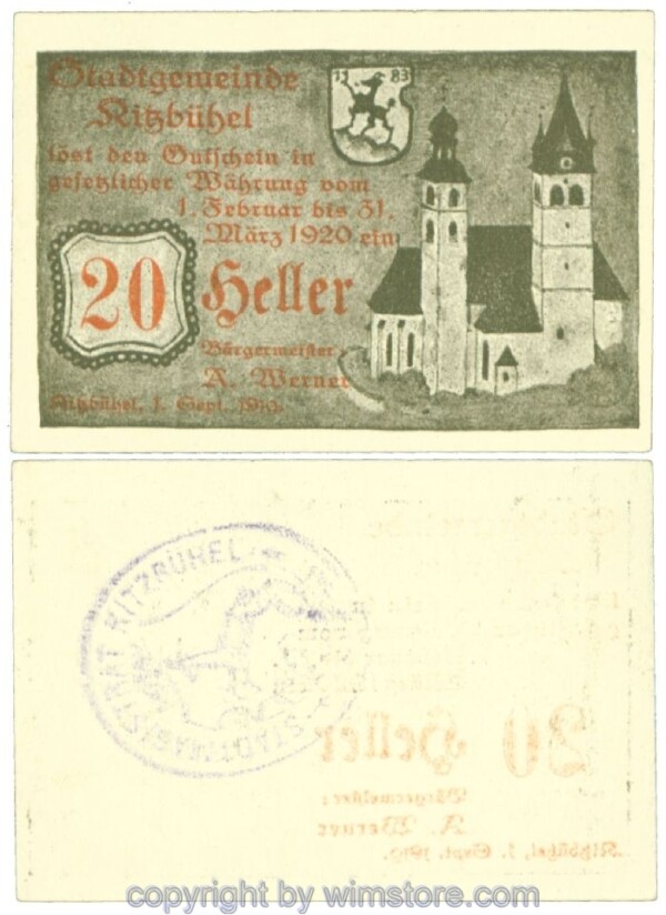 Kitzbühel, J00449IIIc, 20 Heller; 1 - Numismatik & Schmuck Walkner