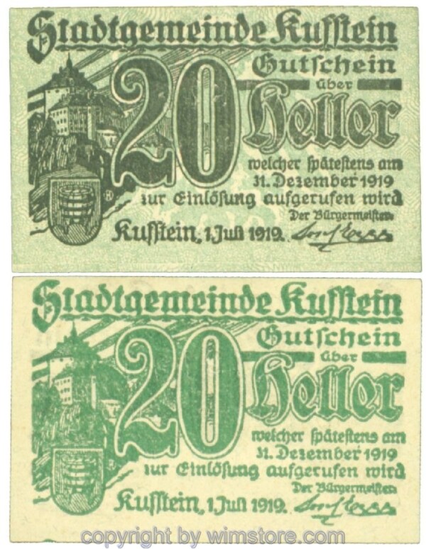 Kufstein, J00491Sk1, 20 Heller; 1 - Numismatik & Schmuck Walkner